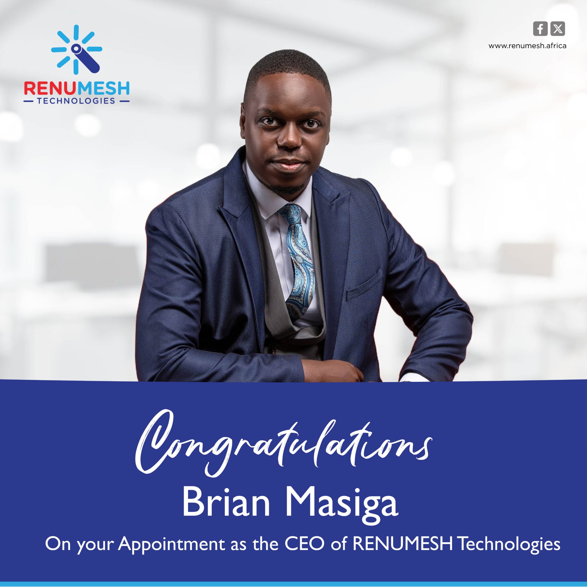 Brian Masiga Appointed CEO of RENUMESH Technologies