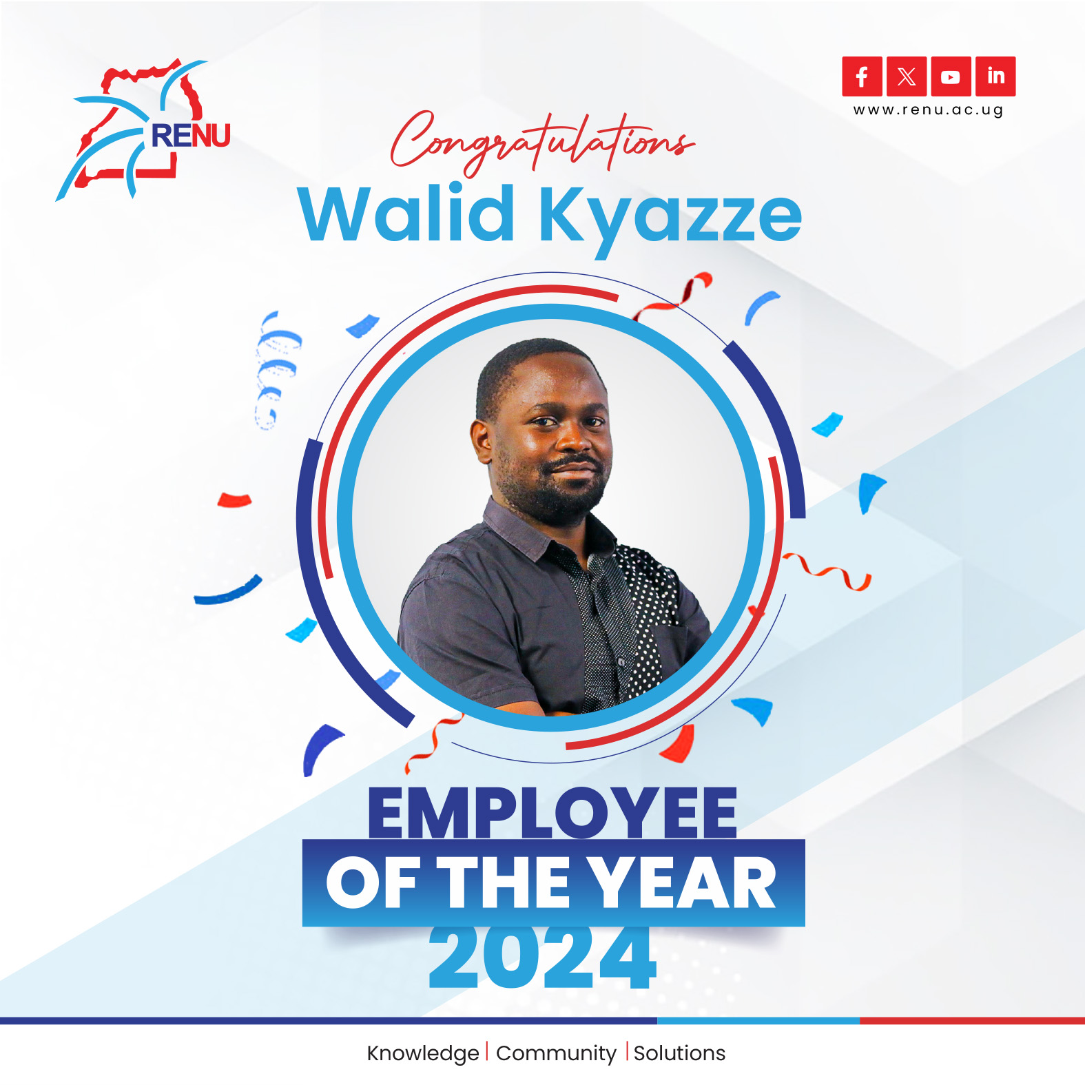 Employee of the Year, 2024 - Research and Education Network for Uganda